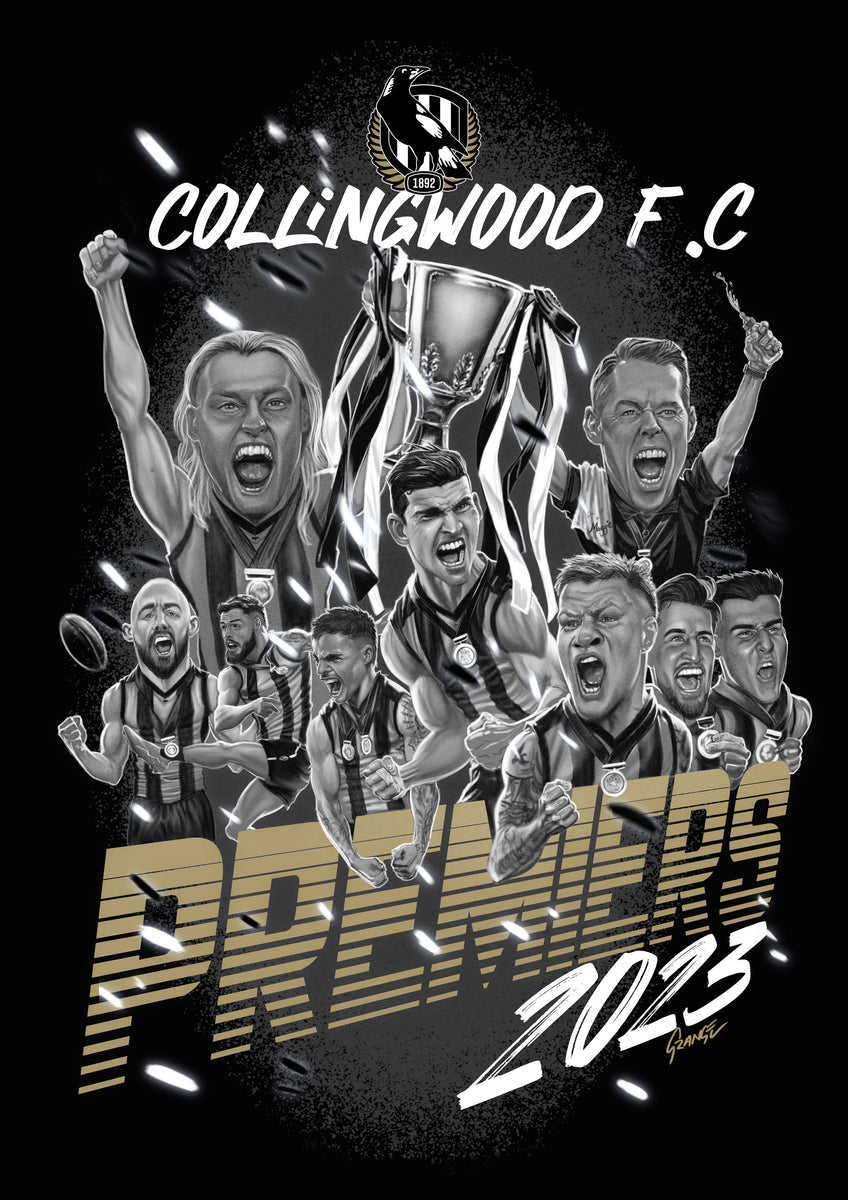 Collingwood F.C. Premiers Print, By Grange Wallis (UNFRAMED)